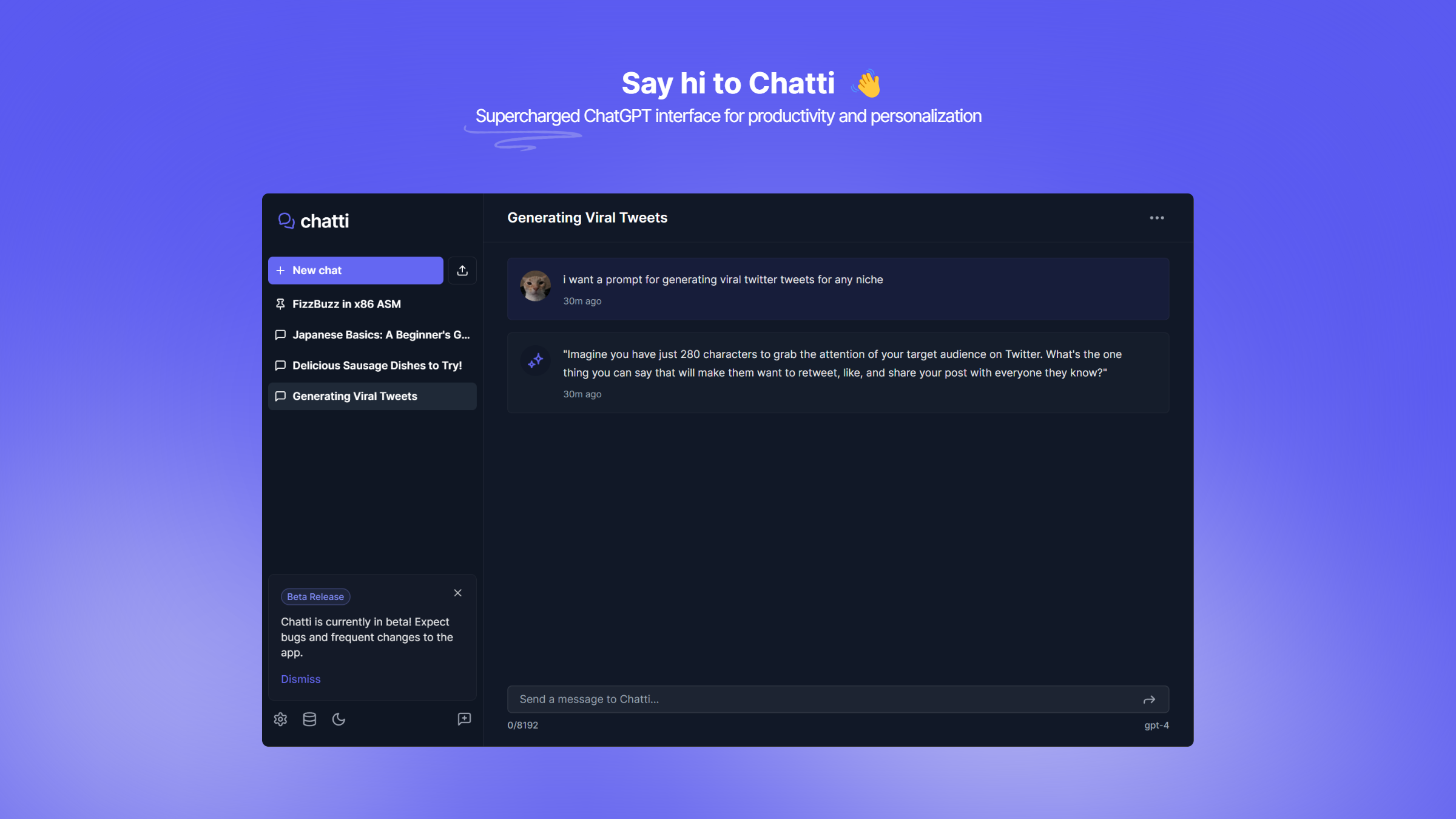 Chatti - A native & cross-platform application for ChatGPT